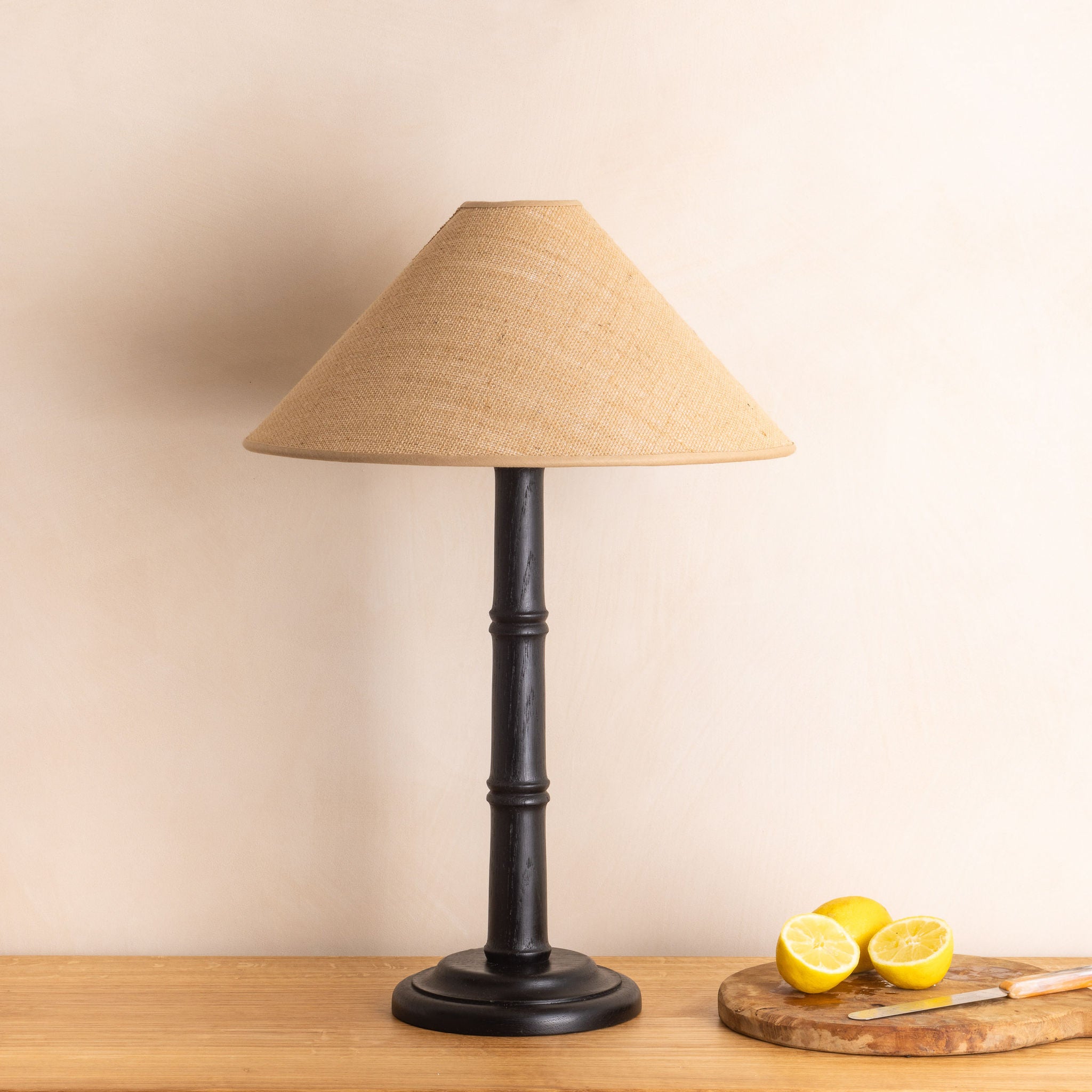 Bamboo Lamp Base - Ebonised Oak – ALFRED NEWALL