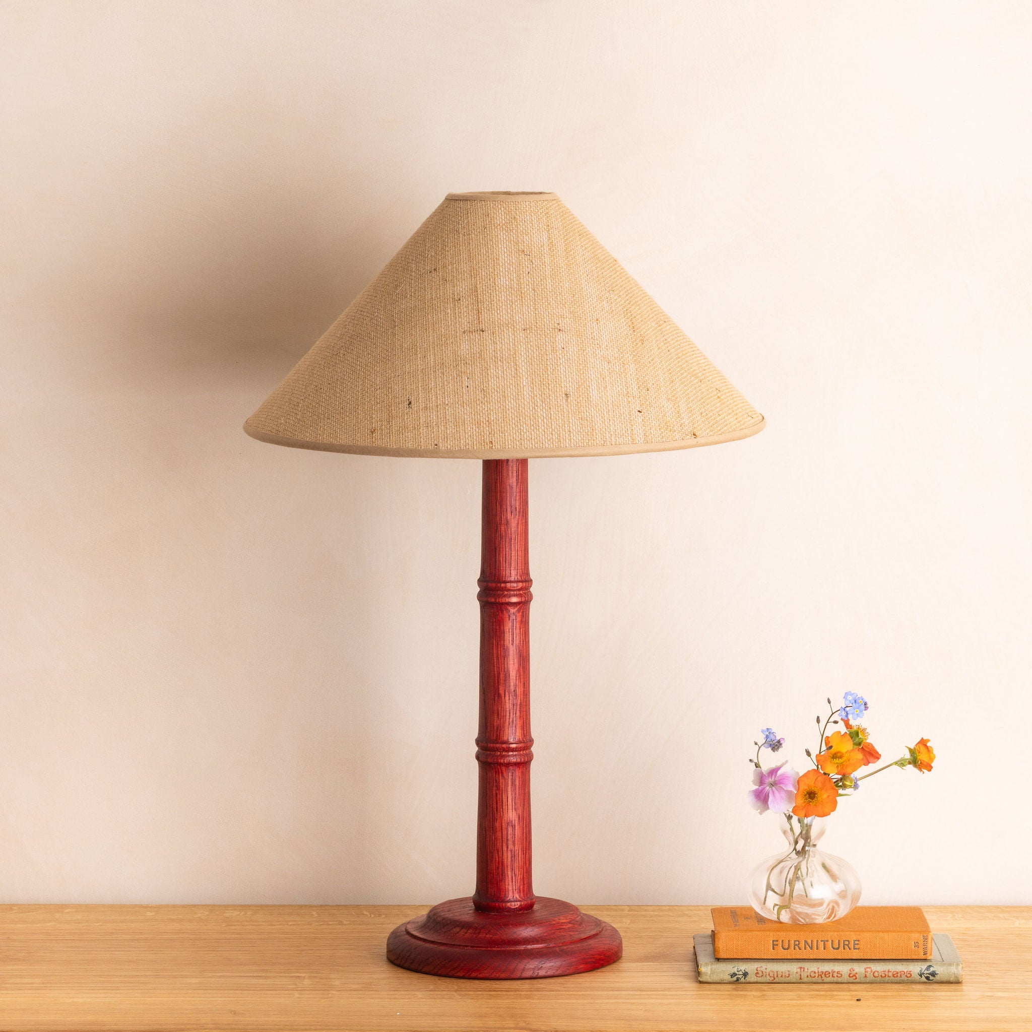 Bamboo Lamp Base - Red Oak – ALFRED NEWALL