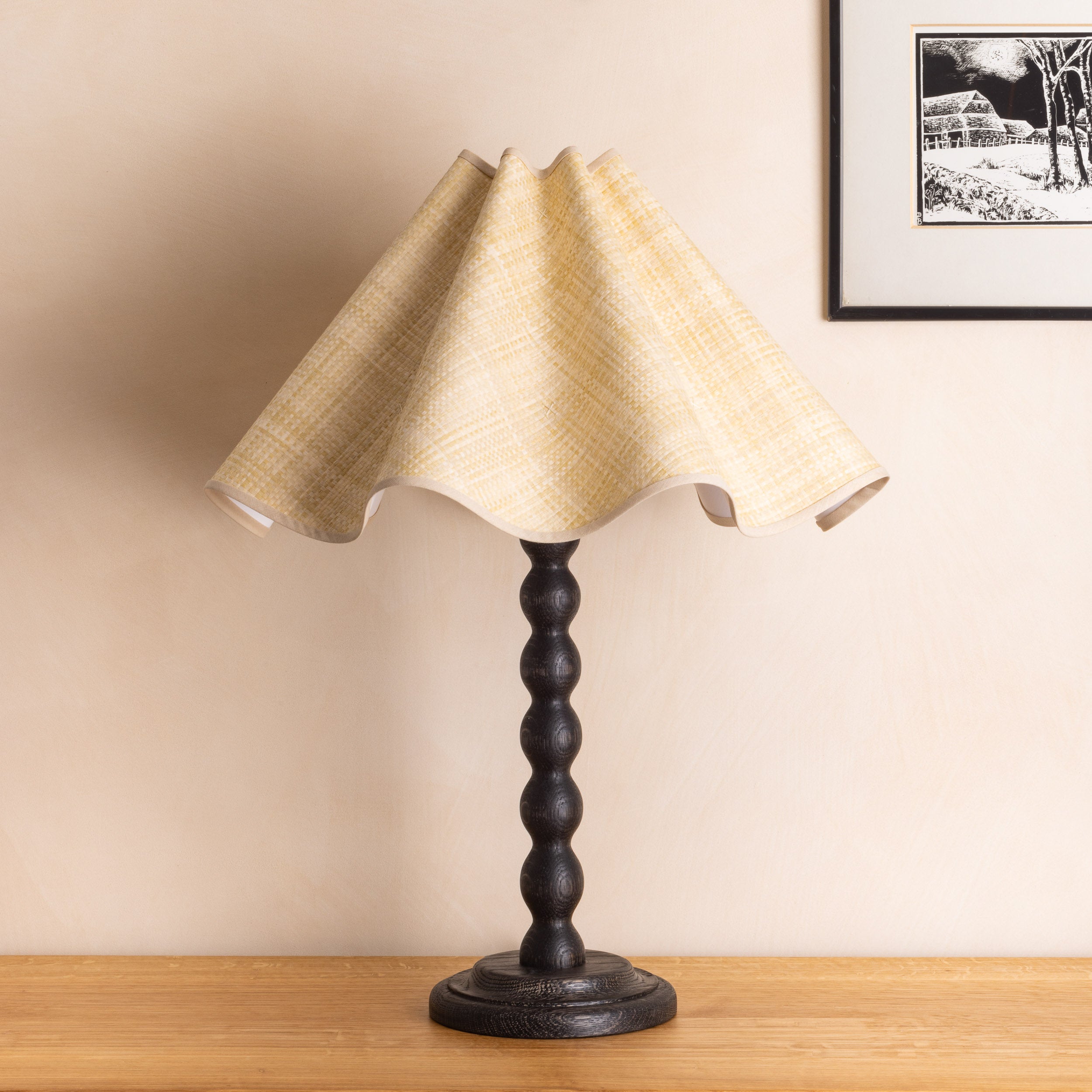 Bobbin Lamp Base - Ebonised Oak – ALFRED NEWALL