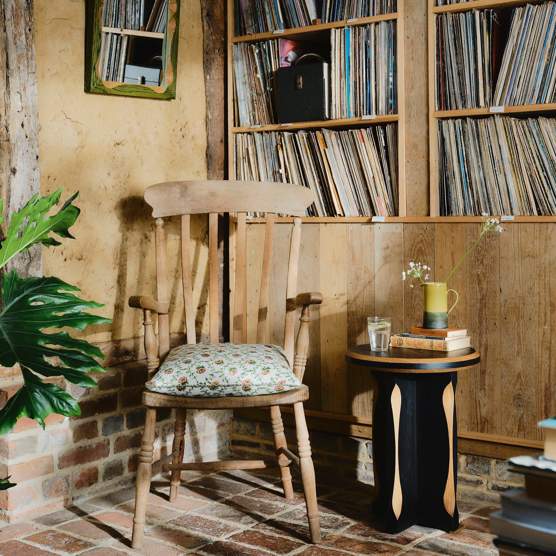 Tinker Side Table - Ebonised with Natural Oak – ALFRED NEWALL
