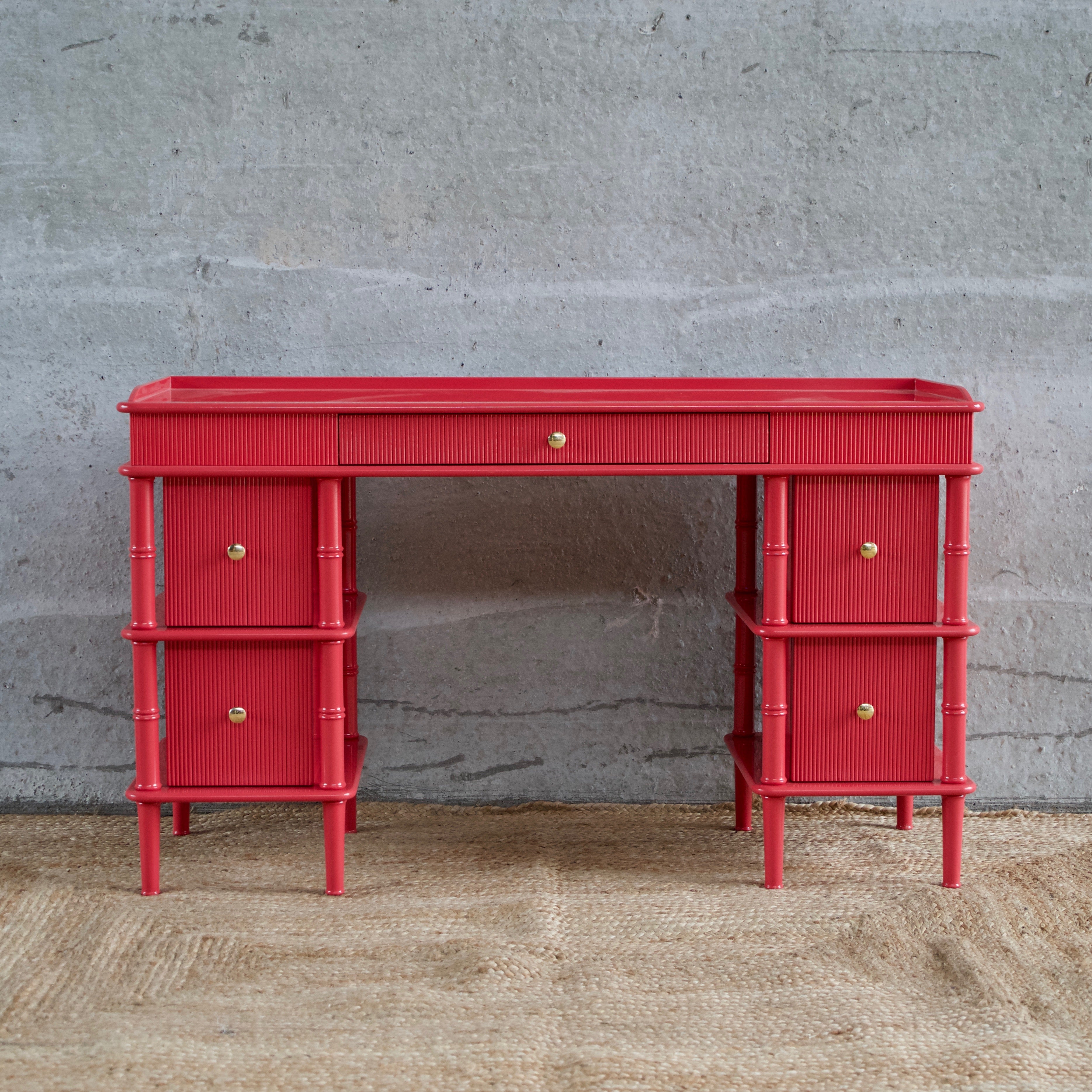 Bamboo Dressing Table with Reeded Drawers – ALFRED NEWALL