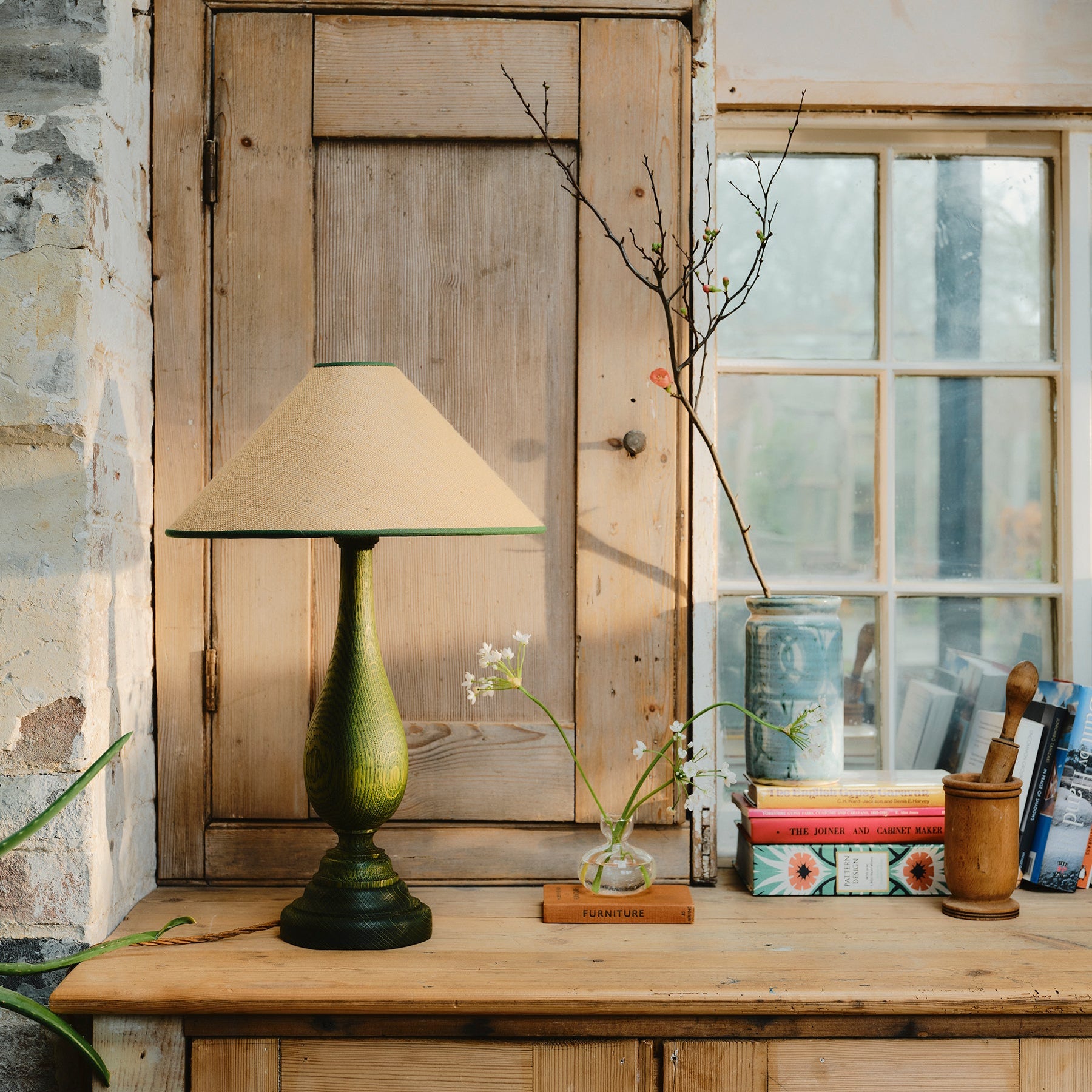 Flicker Lamp Base - Green Oak ~in stock~ – ALFRED NEWALL