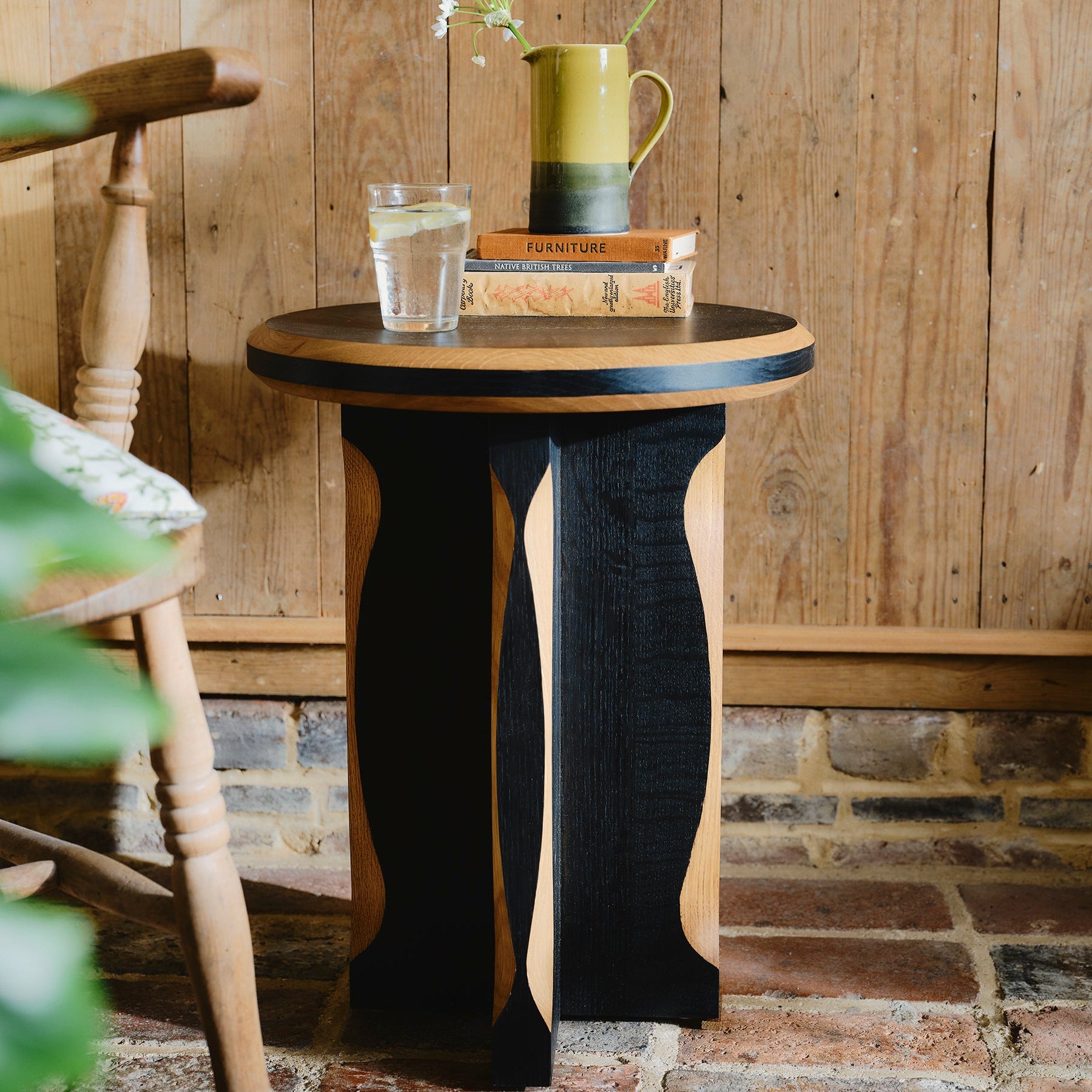 Tinker Side Table - Ebonised with Natural Oak – ALFRED NEWALL
