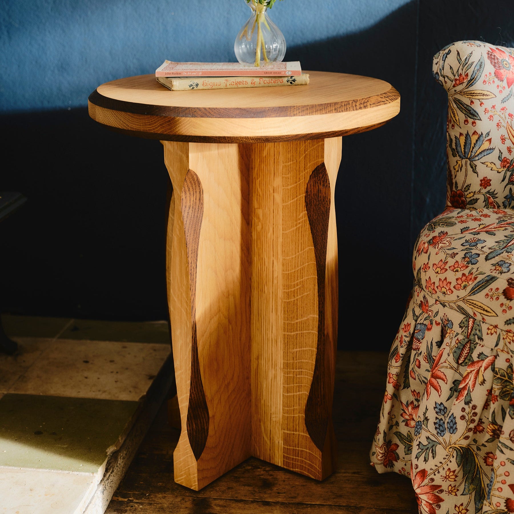 Tinker Side Table - Natural with Dark Oak – ALFRED NEWALL
